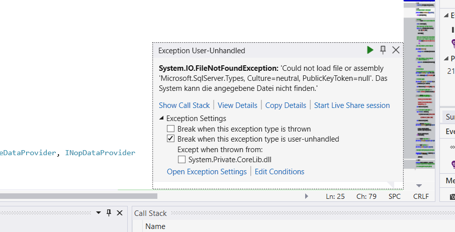 System Io Filenotfoundexception Could Not Load File Or Assembly